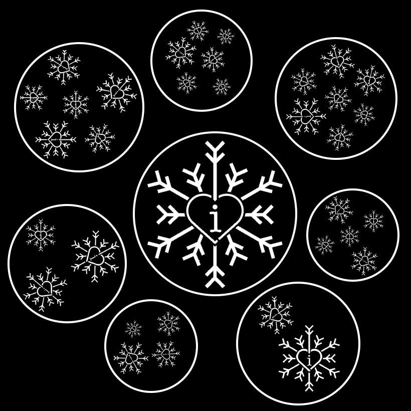 Christmas Heart Snowflakes Gobo Series of 8 Designs – gobonomics